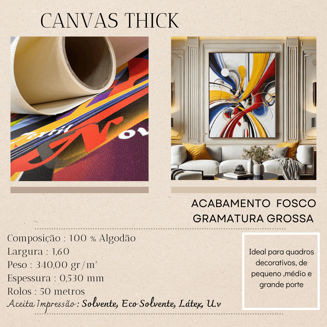 Lona Tecido (Grosso) | canvas thick fosco Textil Noveleto